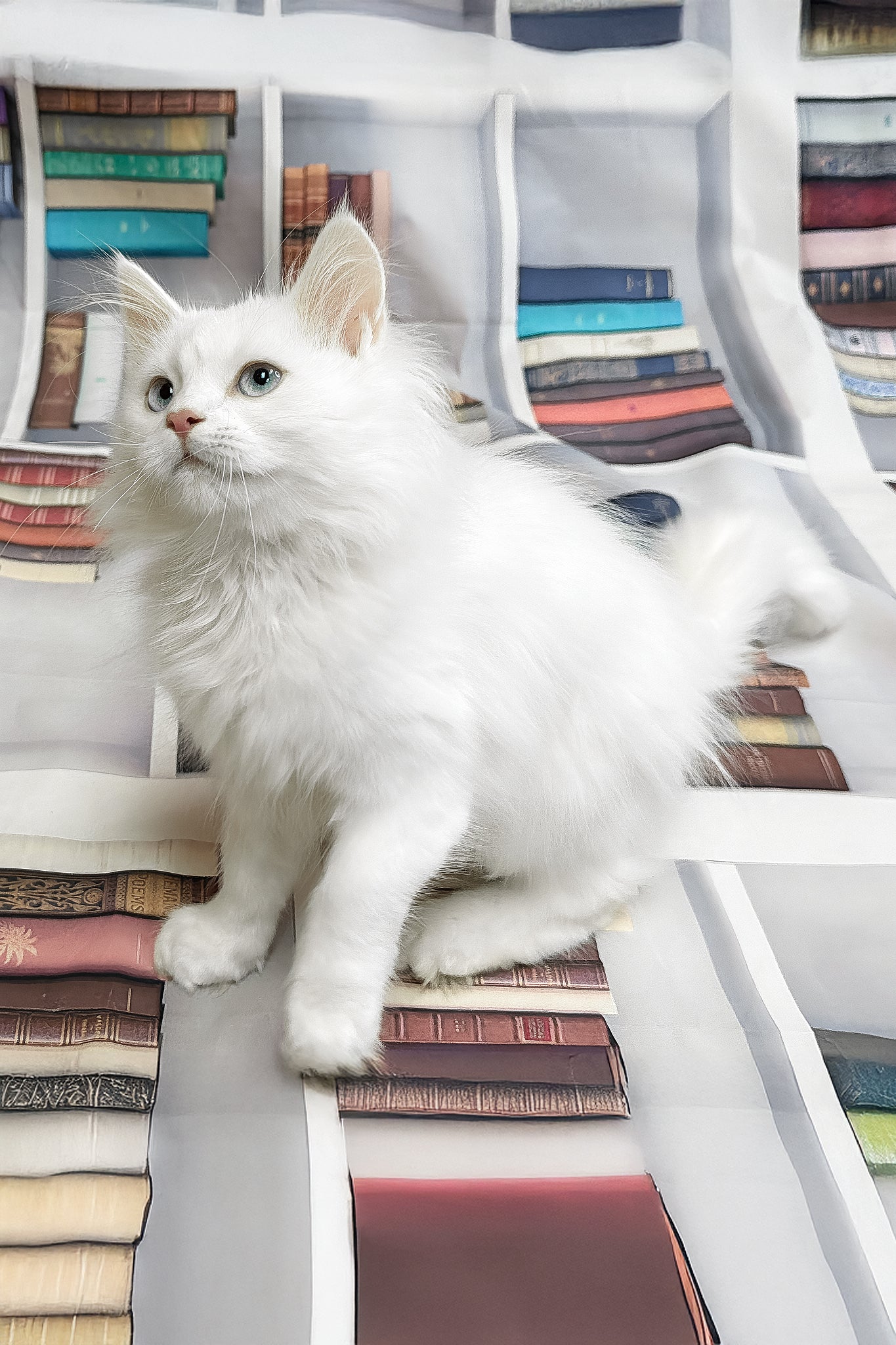 Garin Turkish Angora Kitten Playful Charm and White Beauty