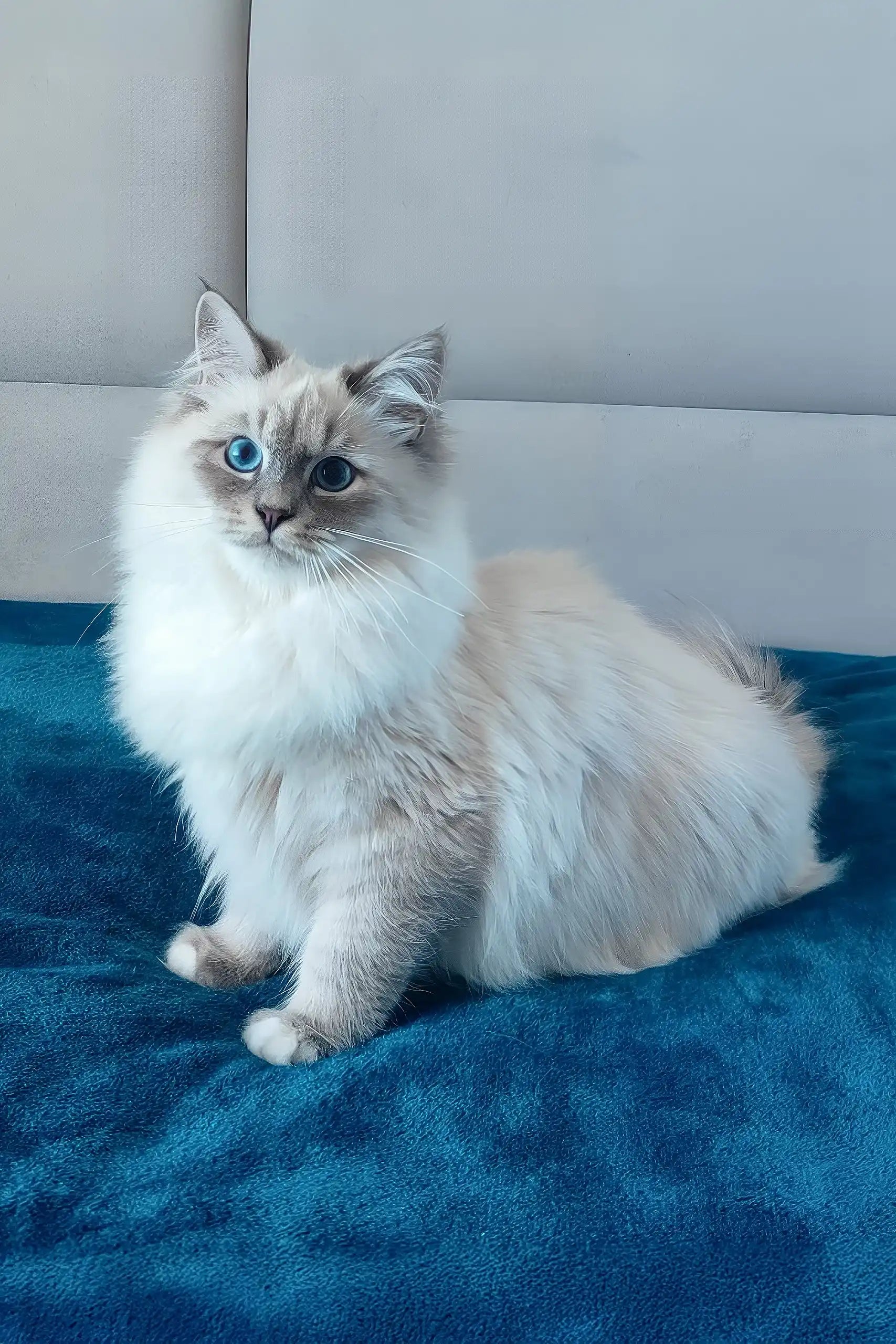 Coco the Blue-Eyed Siberian Kitten Awaits Your Love