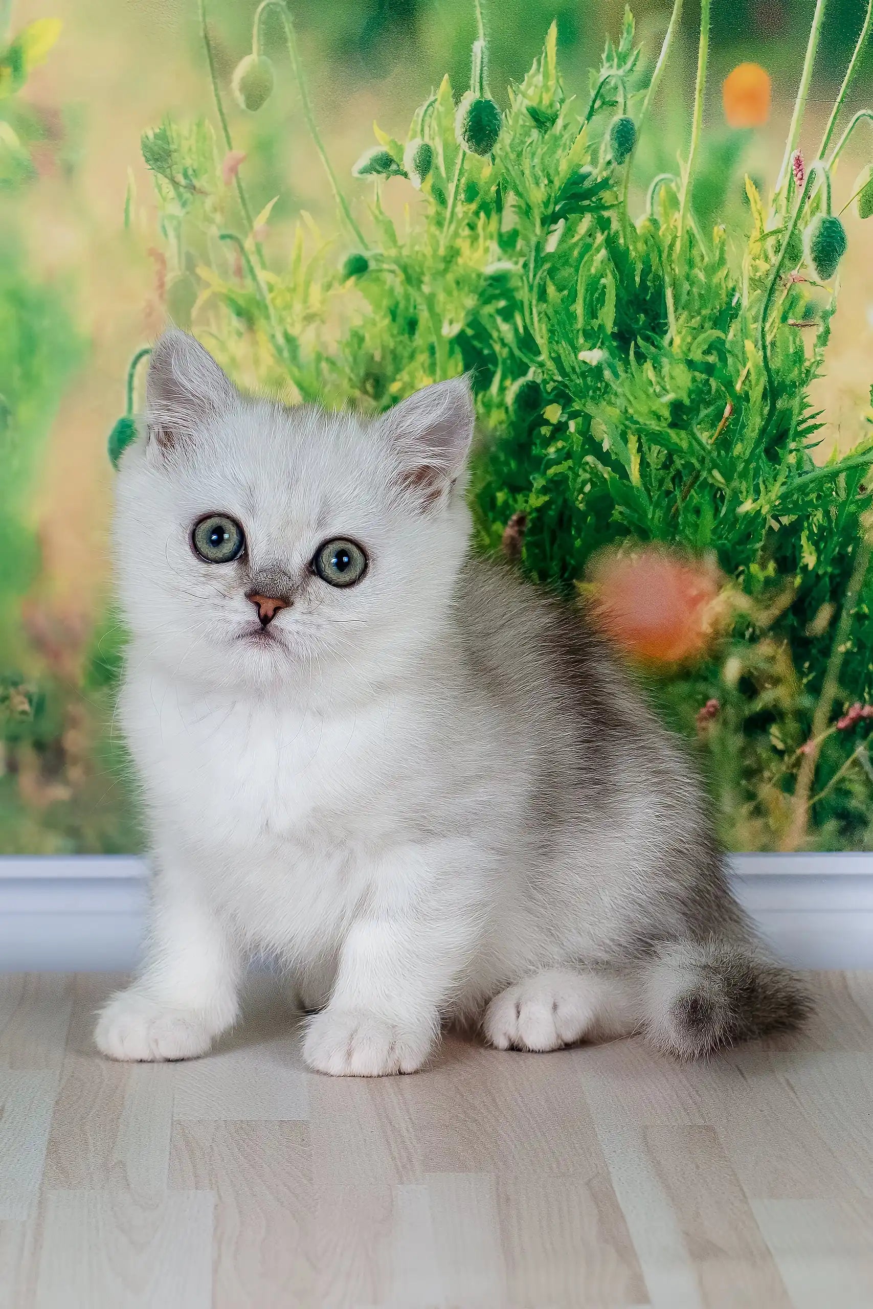 Meet Fart British Shorthair Kitten with Green Eyes