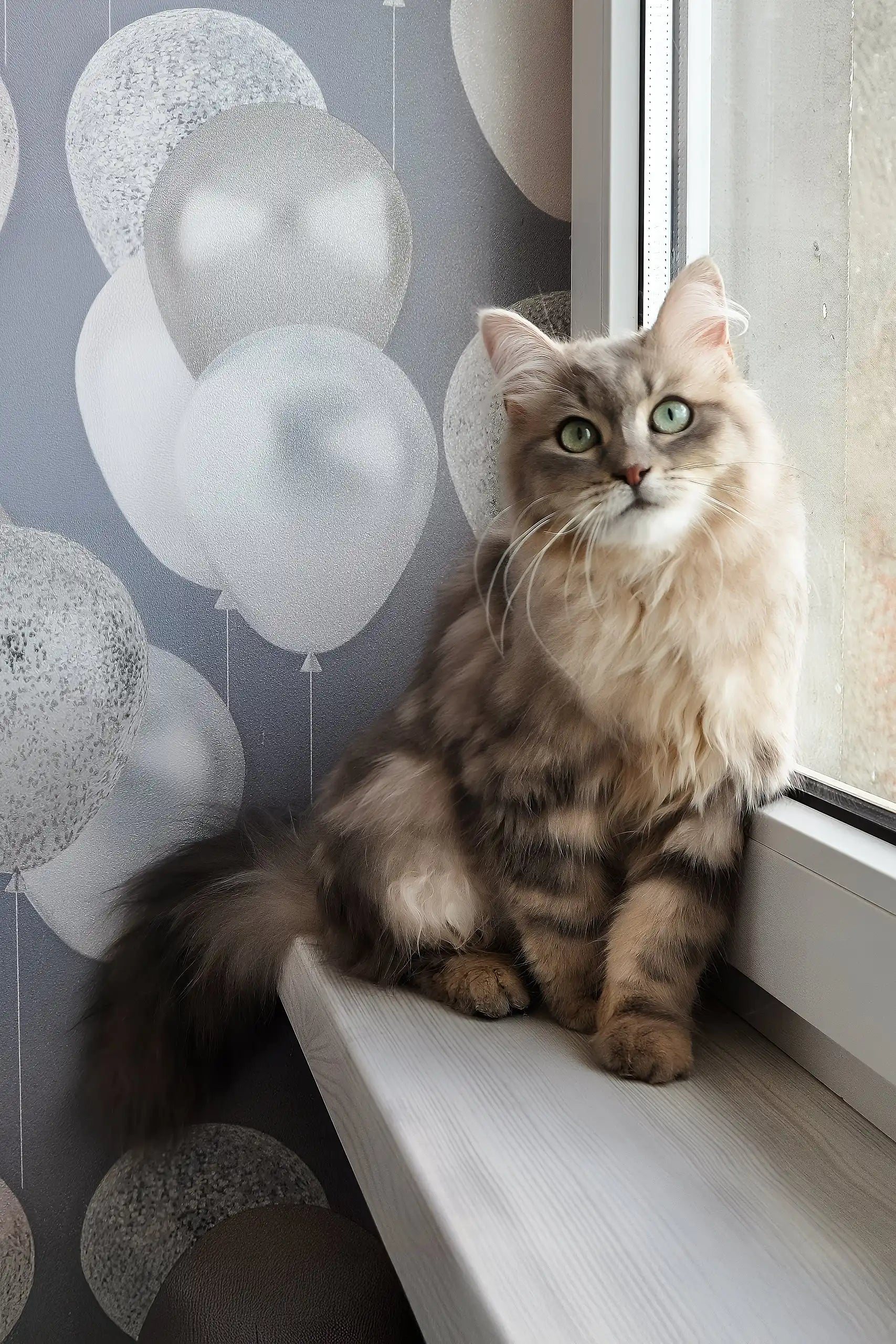 Helena the Fluffy Siberian Kitten with Green Eyes